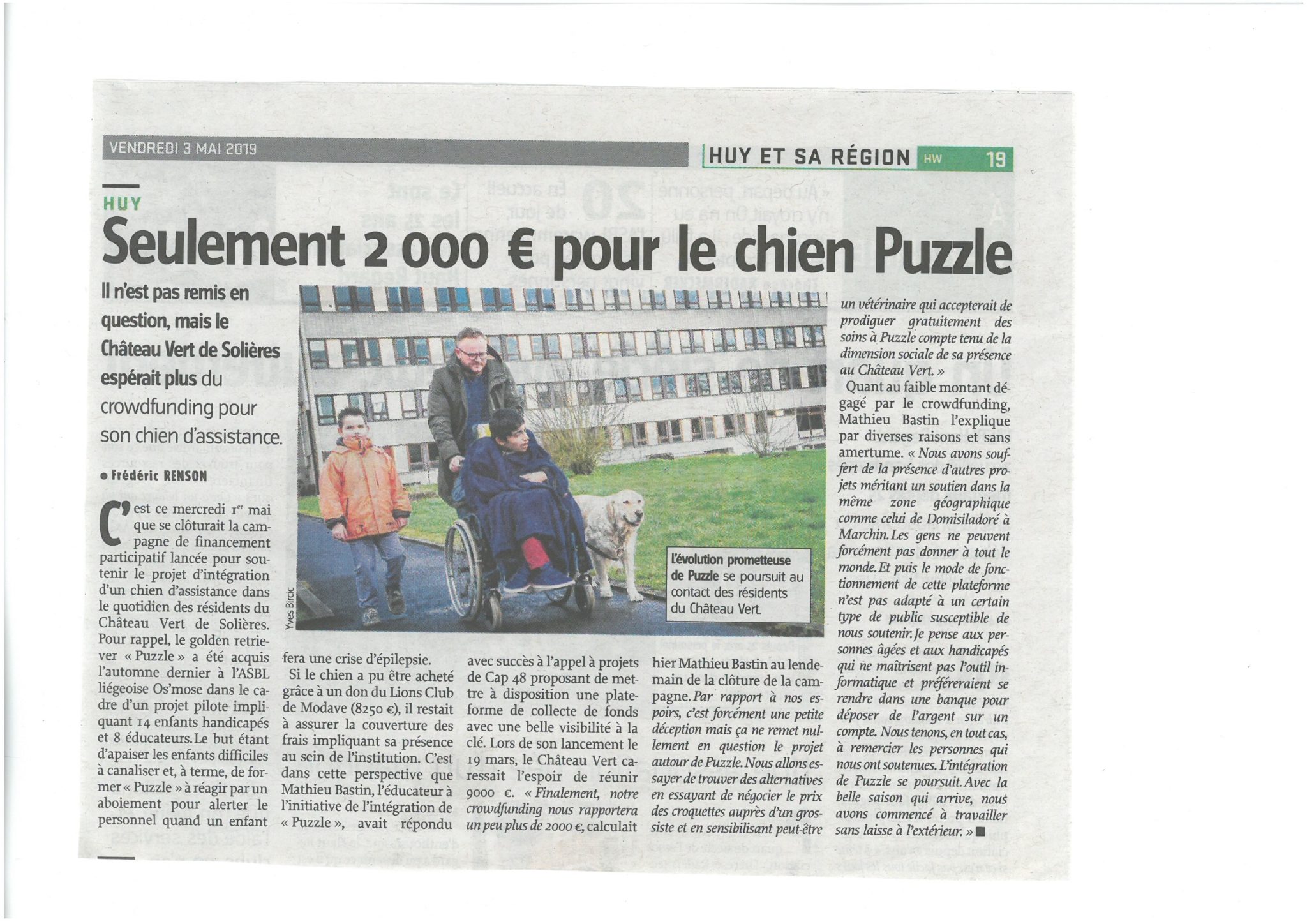 On en parle – Le Chateau Vert ASBL